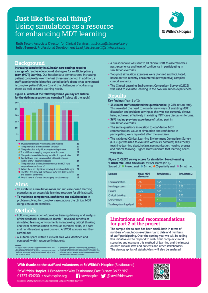 Conference posters - St Wilfrid's Hospice (Eastbourne)
